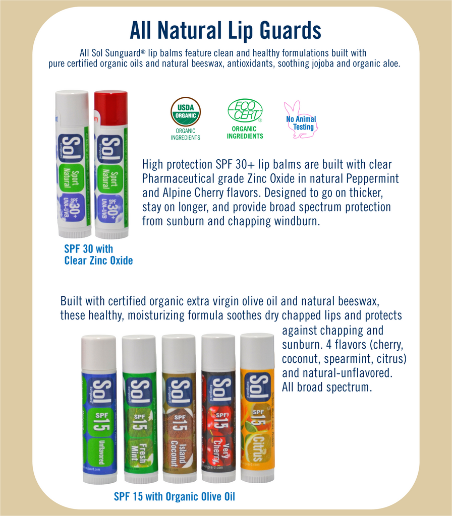 Protecting, Moisturizing Natural Lip Balms – Sol Sunguard